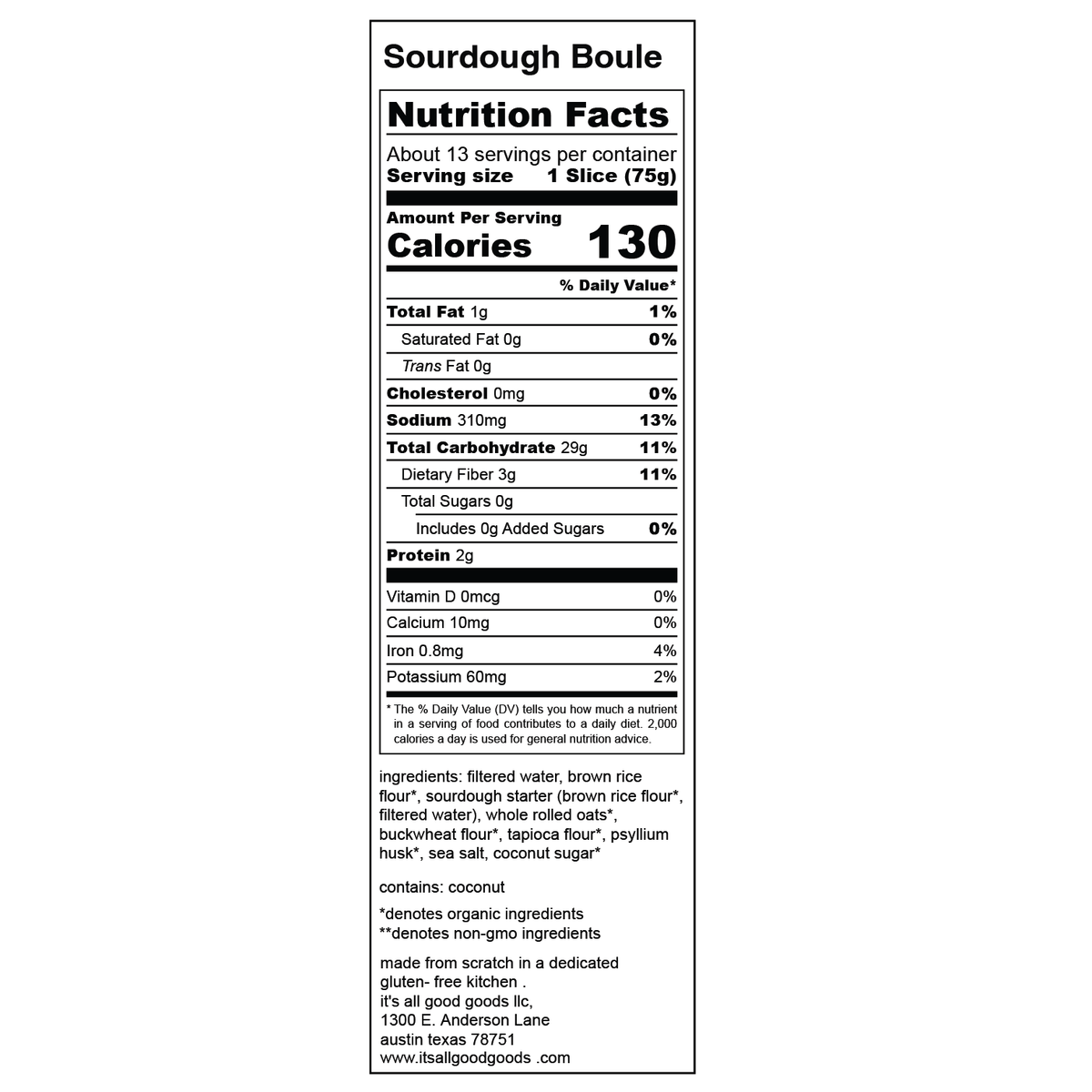 Sourdough Boule – It's All Good Goods